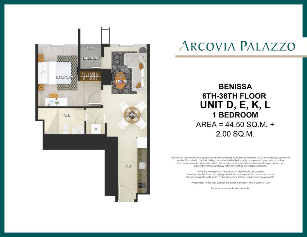 Unit Layouts - ArcoVia Palazzo - Residential Units in C-5 Road, Pasig City